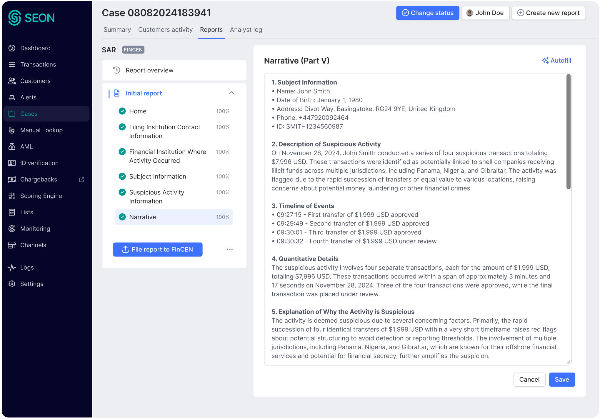 AML Transaction Monitoring Solution | SEON
