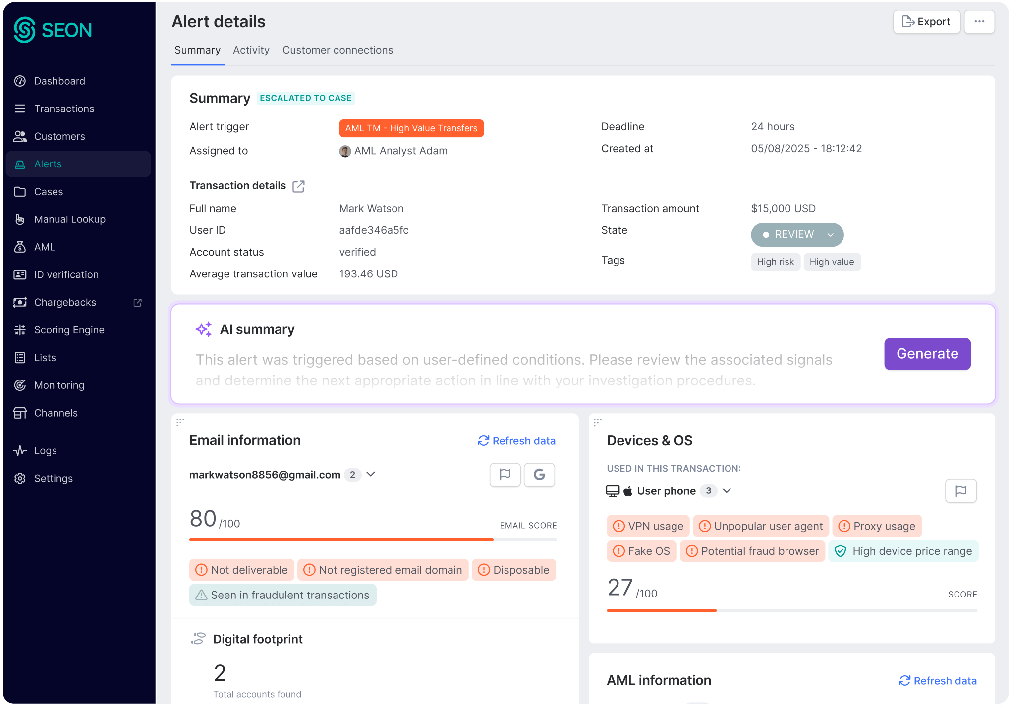 Fraud & AML Case Management Software | SEON